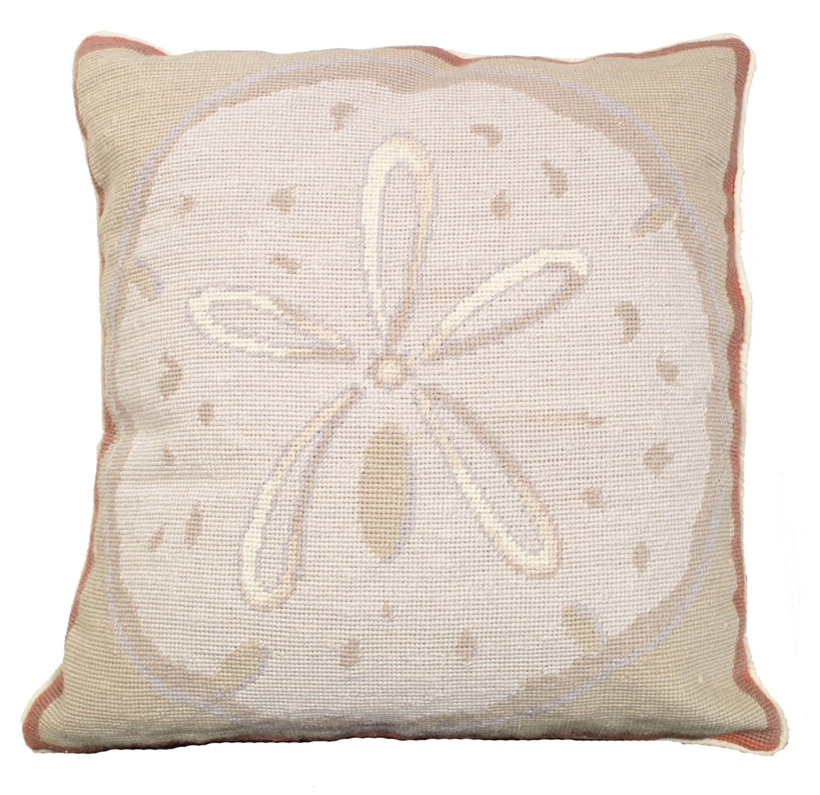 Sand Dollar Needlepoint Pillow | Free Shipping